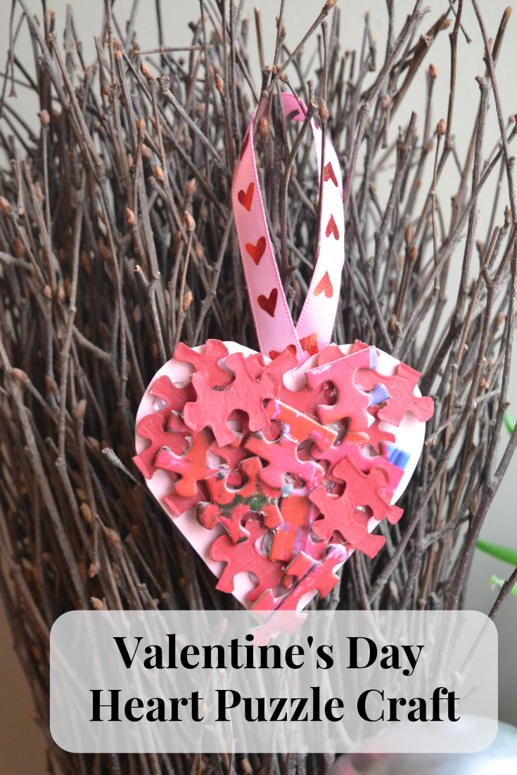 Valentine's Day Heart Puzzle Craft - Stylish Life for Moms