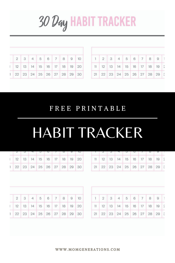 Habit Tracker Printable for 30 Days - Stylish Life for Moms