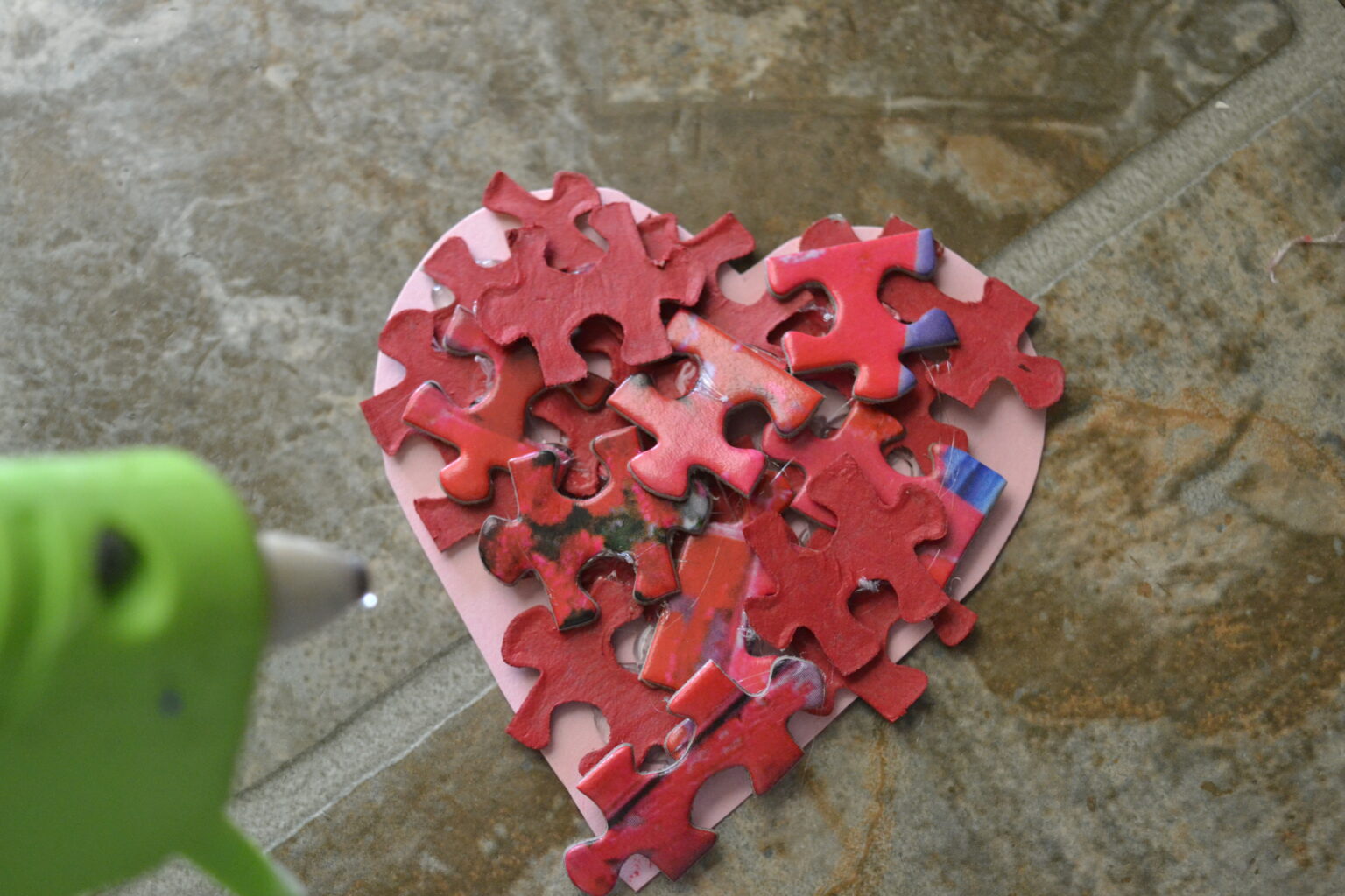 Valentine's Day Heart Puzzle Craft - Stylish Life for Moms