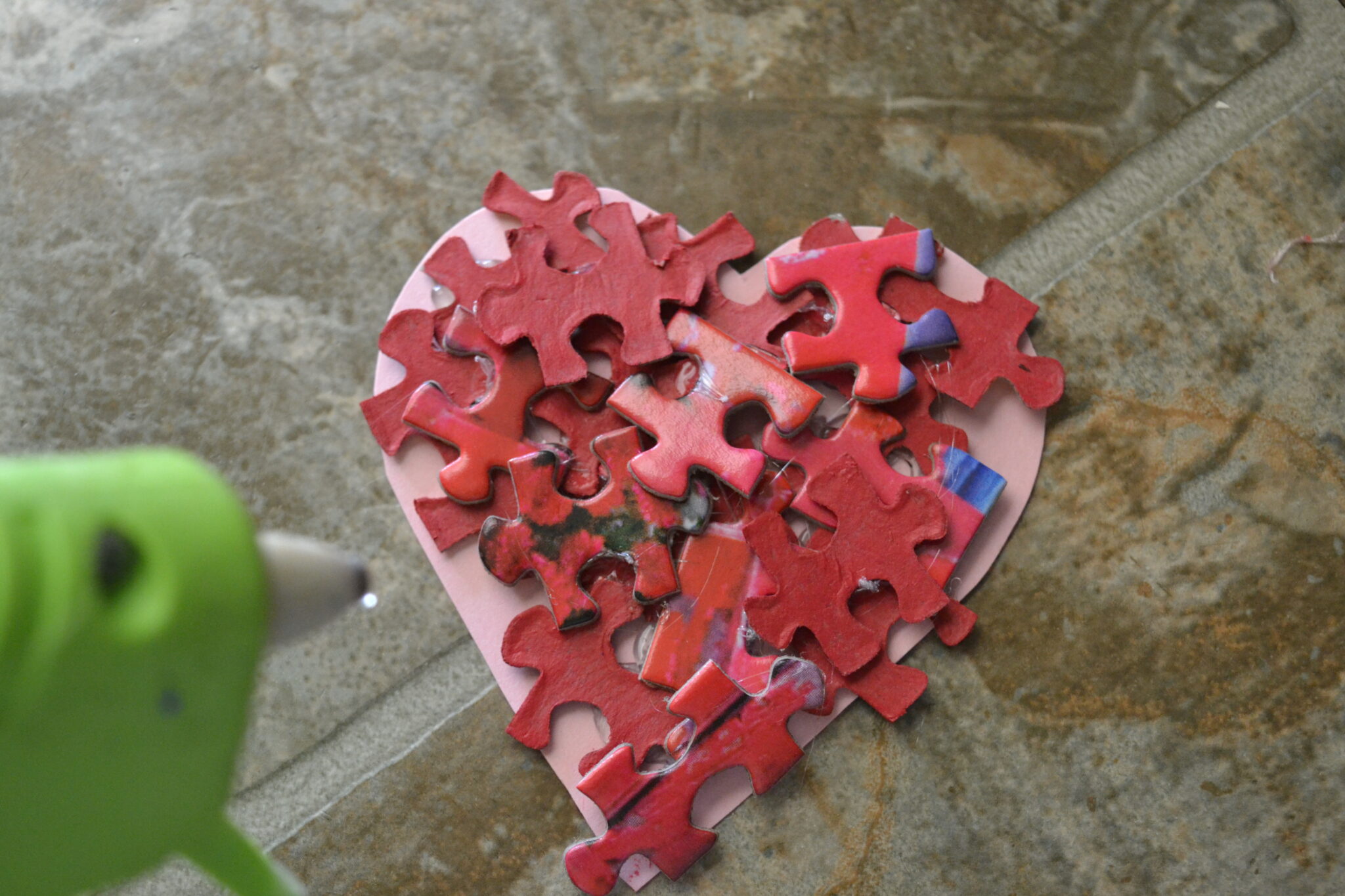 Valentine's Day Heart Puzzle Craft - Stylish Life for Moms