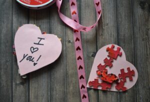 Valentine's Day Heart Puzzle Craft - Stylish Life for Moms