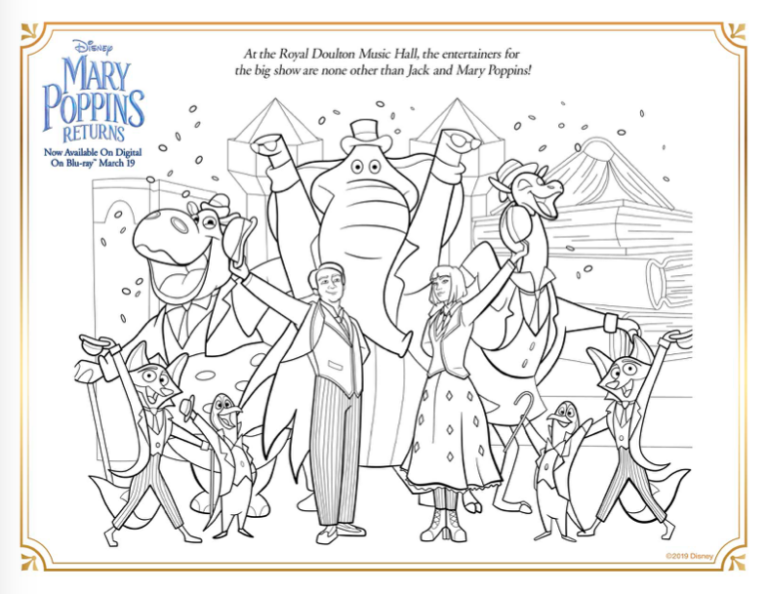 Mary Poppins Movie and Activity Sheets - Stylish Life for Moms