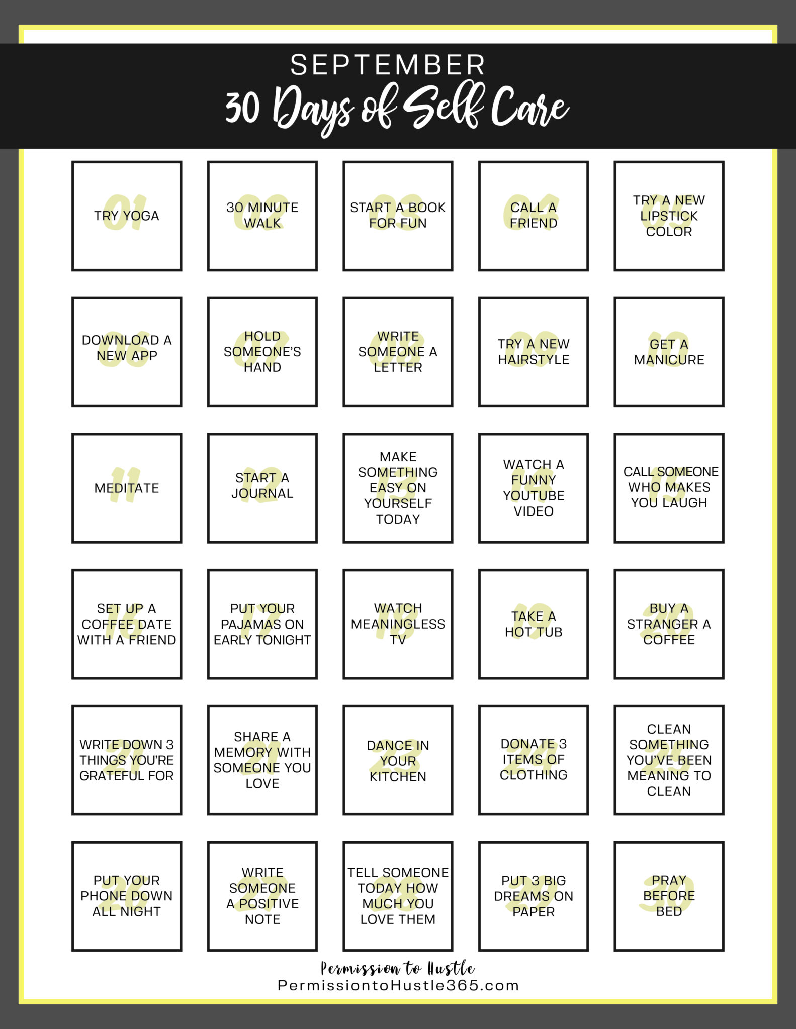 SEPTEMBER Self Care: 30 Days for You - Stylish Life for Moms