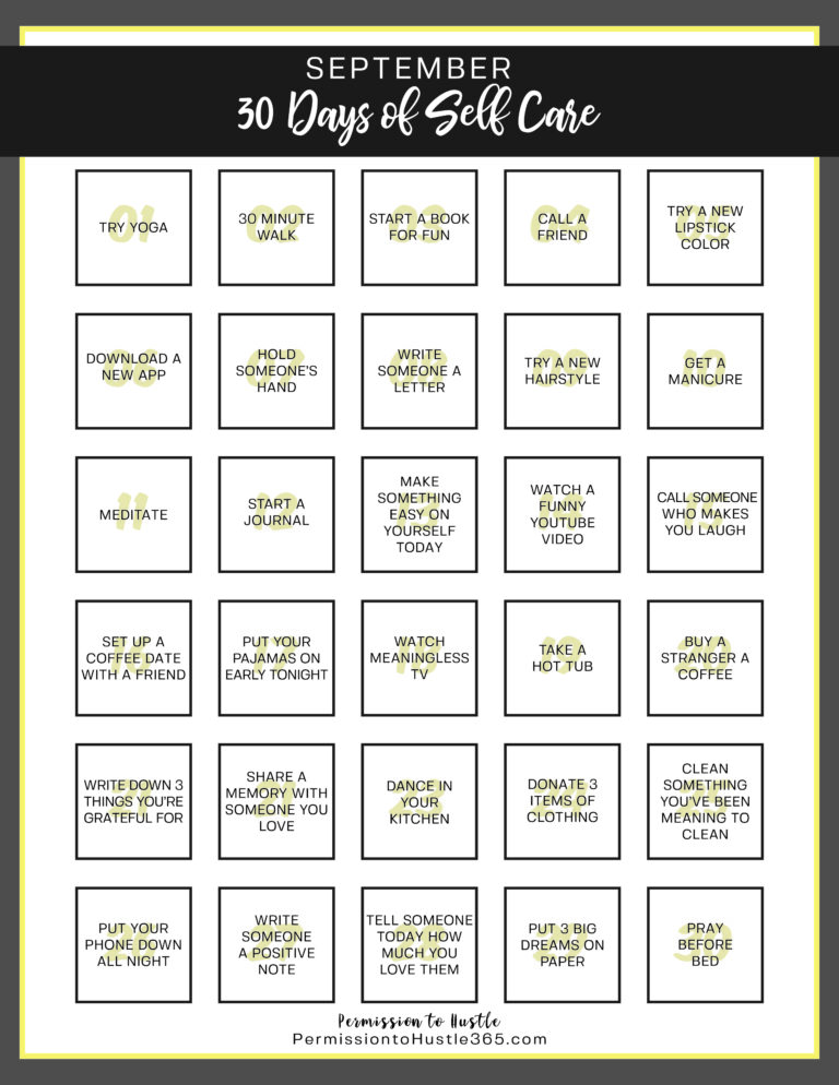 SEPTEMBER Self Care: 30 Days for You - Stylish Life for Moms