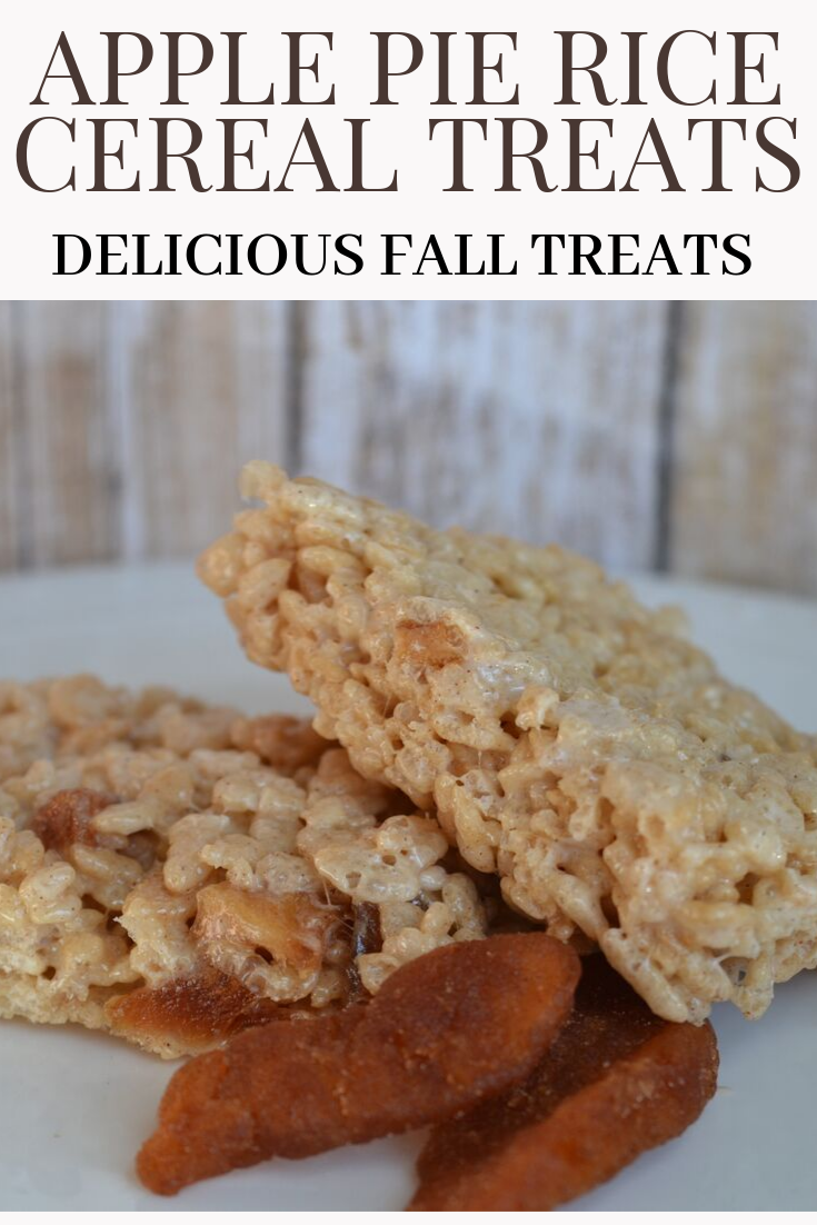 Apple Pie Rice Cereal Treats - Stylish Life for Moms