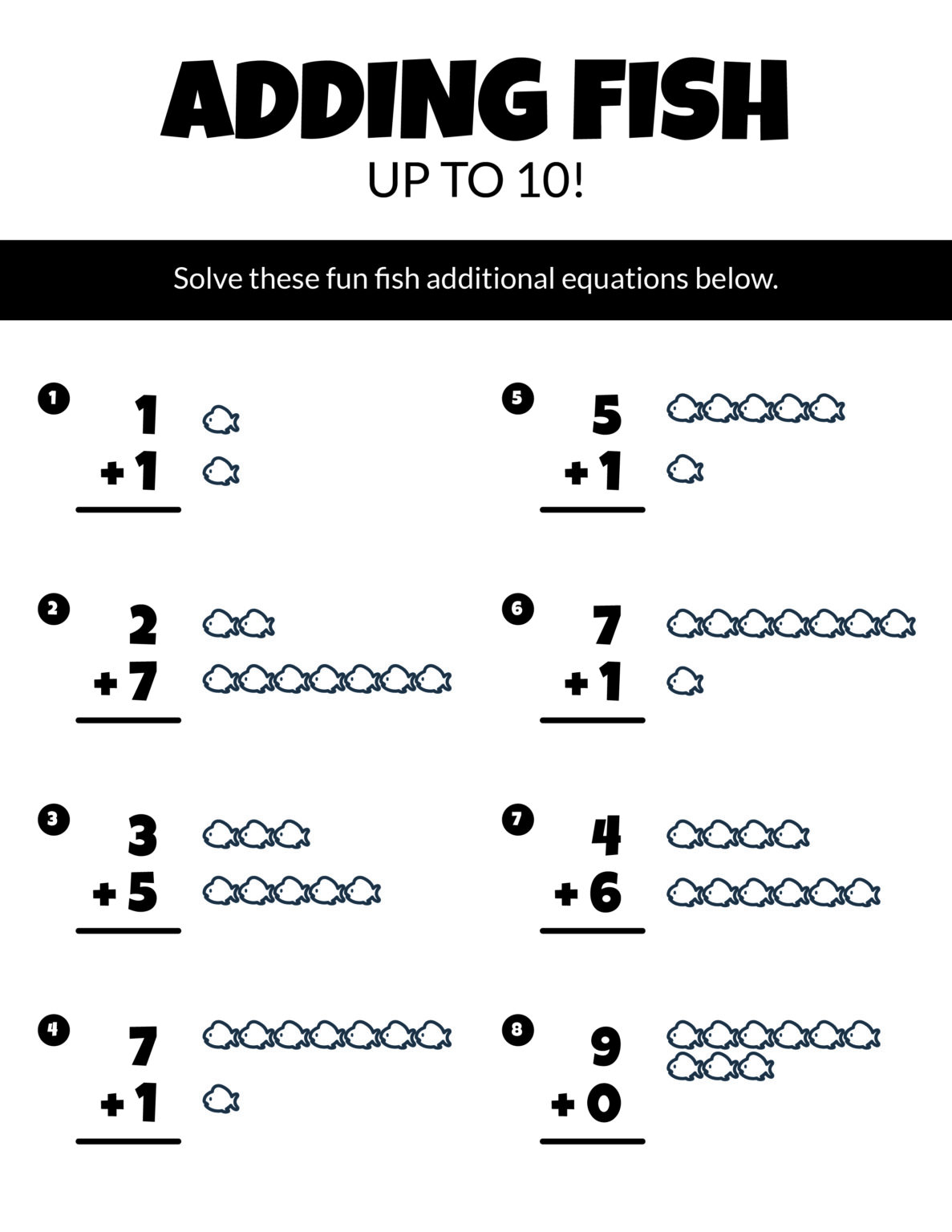 Adding Worksheets 1st Grade