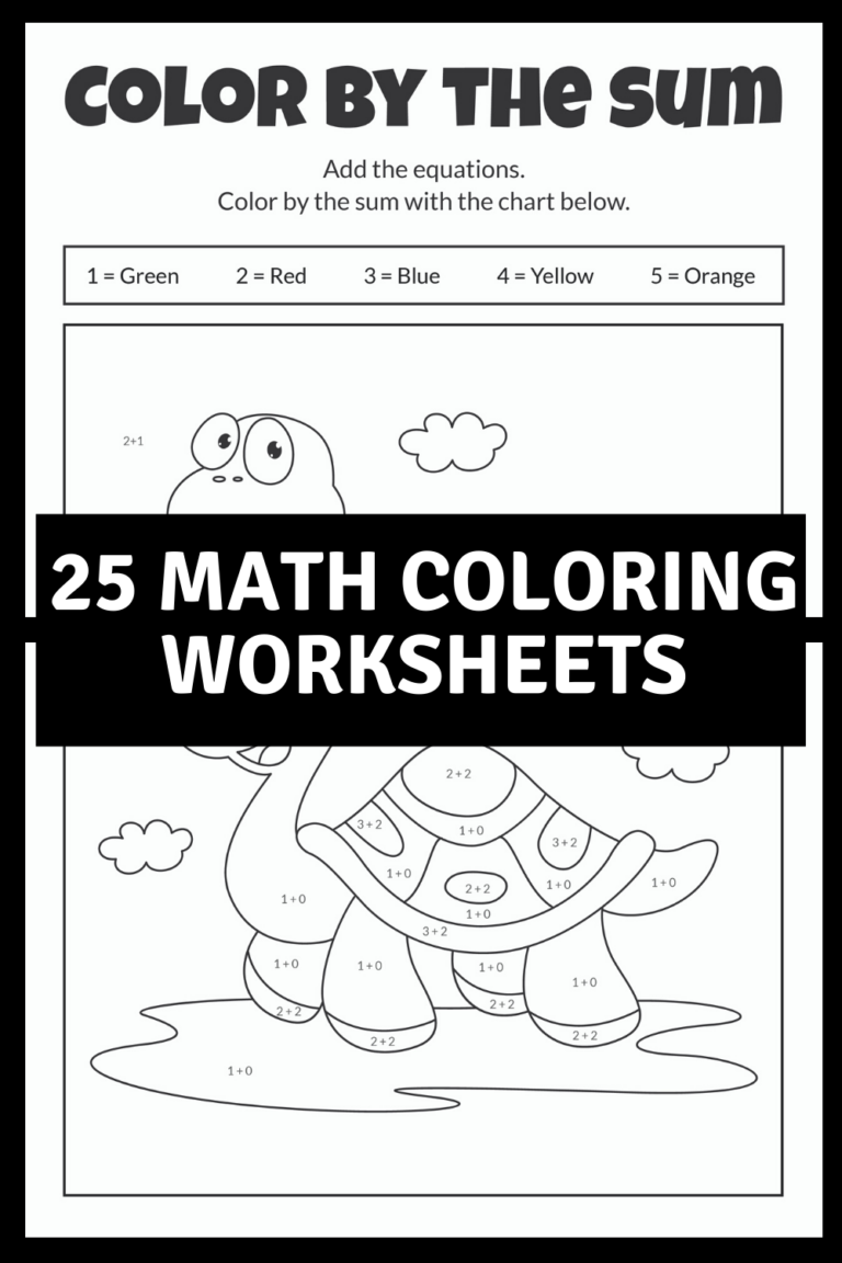 Math Coloring Worksheets - 25 of them for Elementary School Kids ...