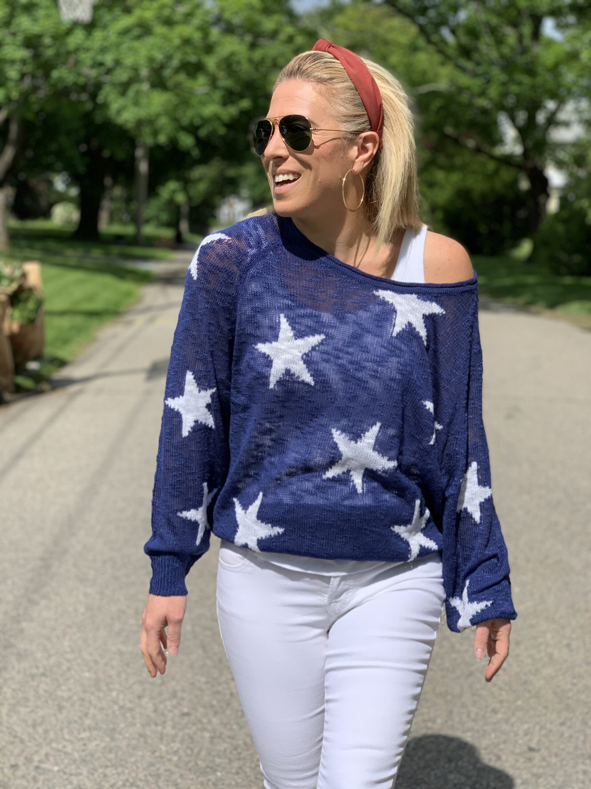 Star Sweater for the Summer - Stylish Life for Moms