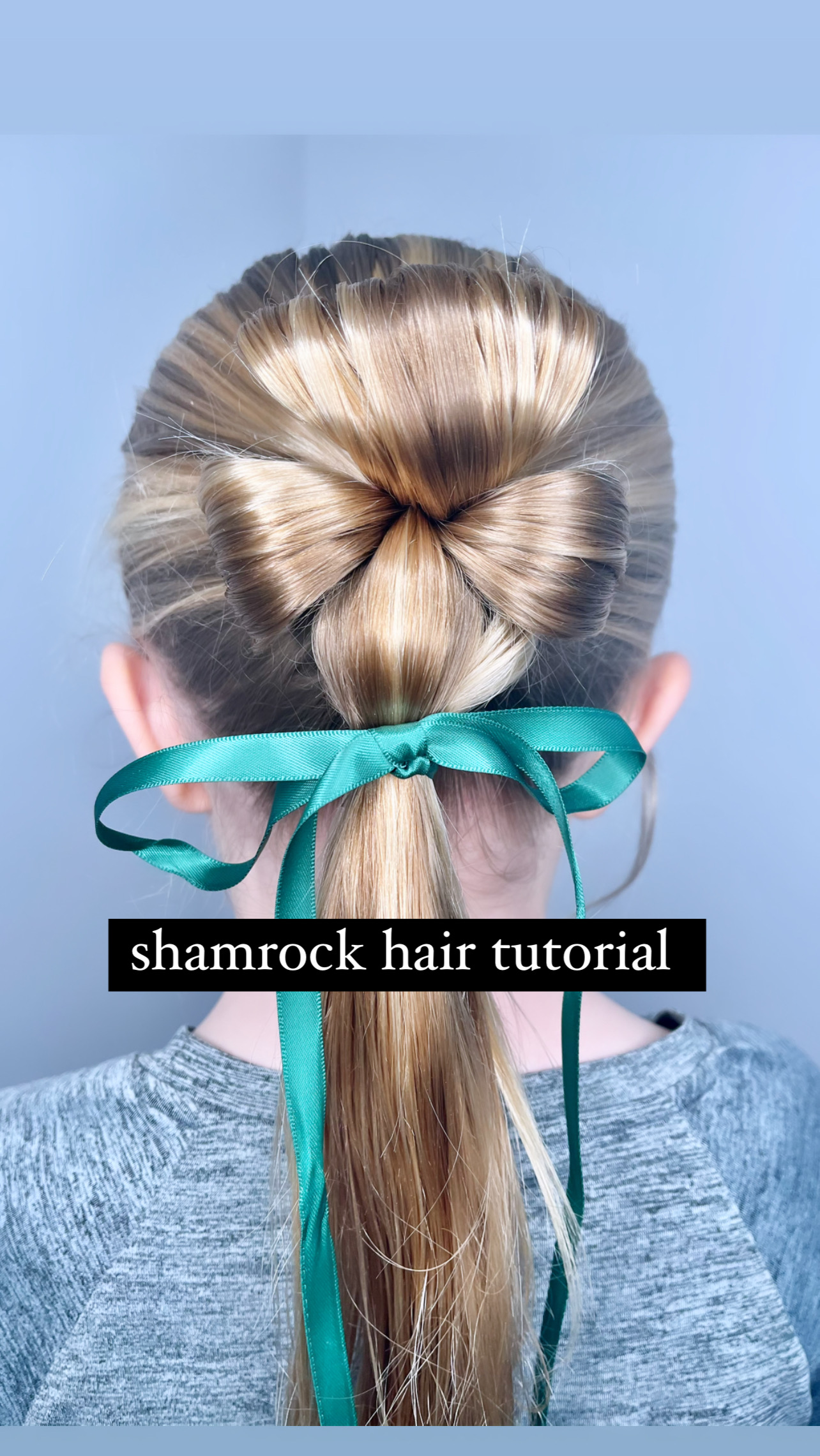 St. Patrick's Day Hairstyle - Shamrock Ponytail - Stylish Life for Moms