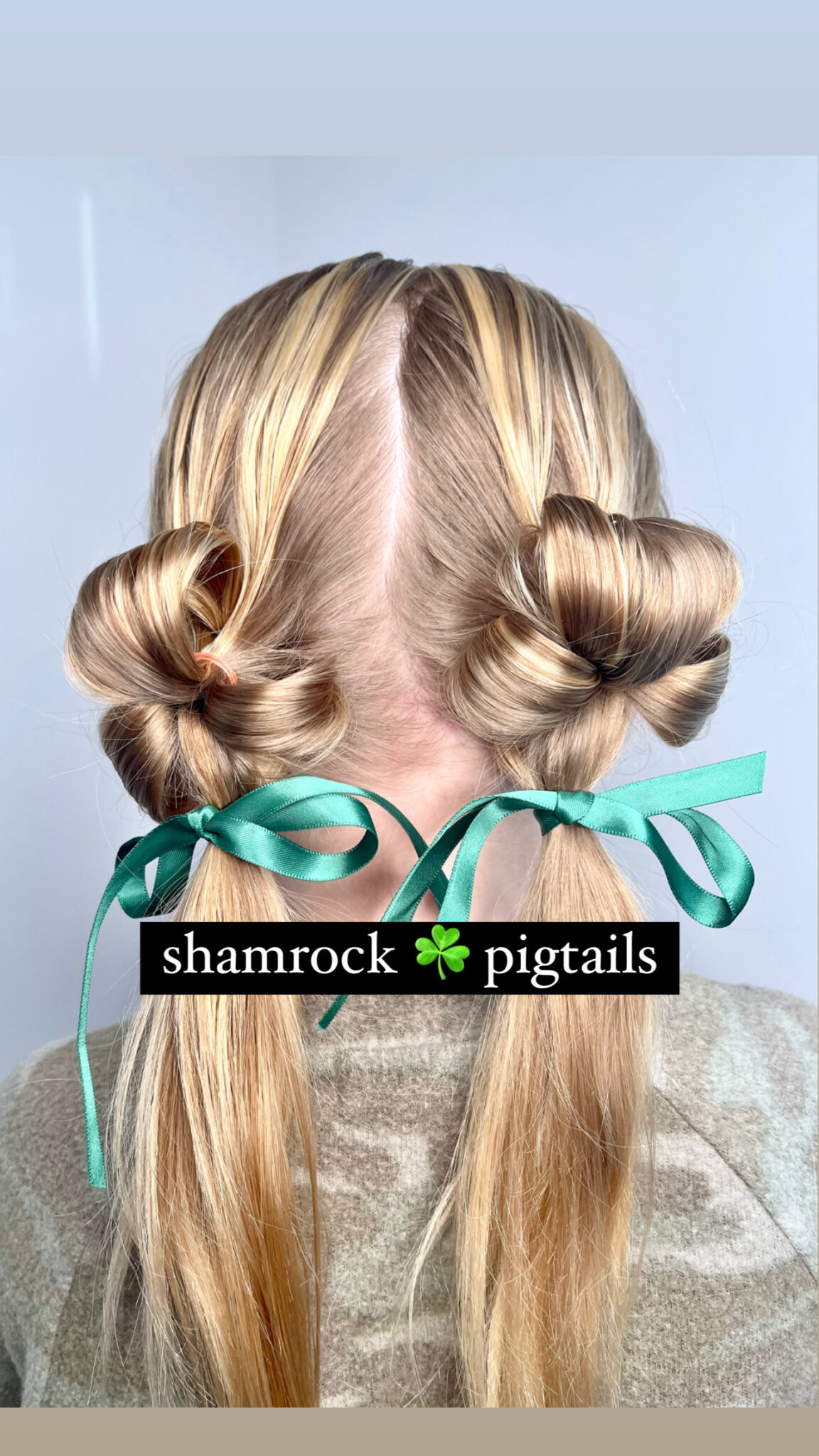 Shamrock Hairstyle - Matching Pigtails - Stylish Life for Moms