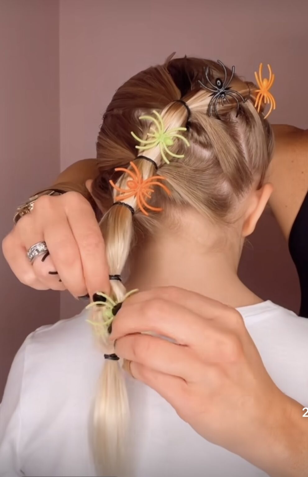 Spider Halloween Hairstyle - Stylish Life for Moms