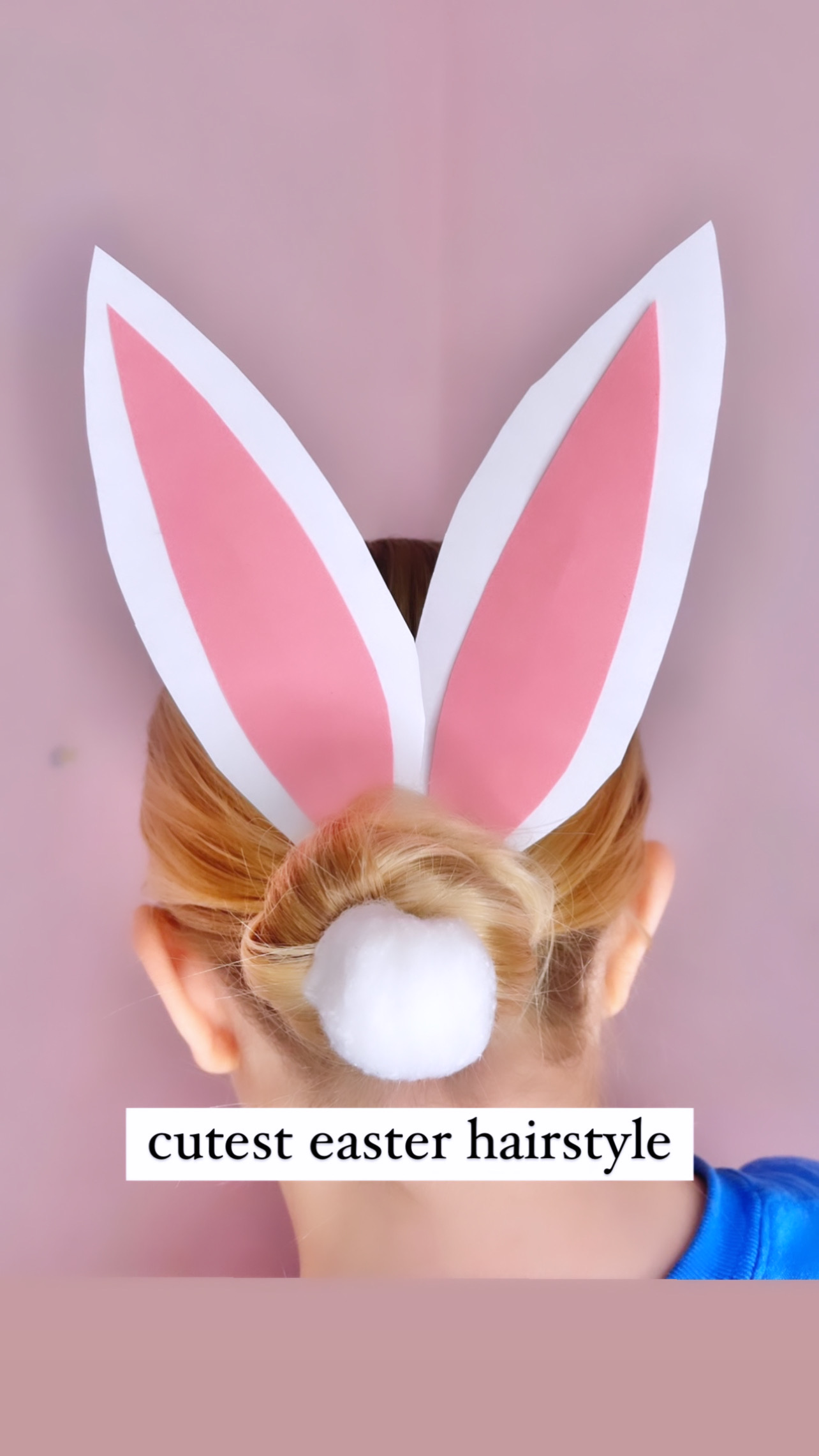 CUTE Easter Bunny Bun Hairstyle - Stylish Life for Moms