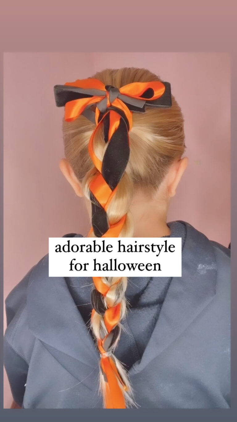Halloween Hairstyle - Ribbon Braid Hairstyle for Halloween - Stylish ...