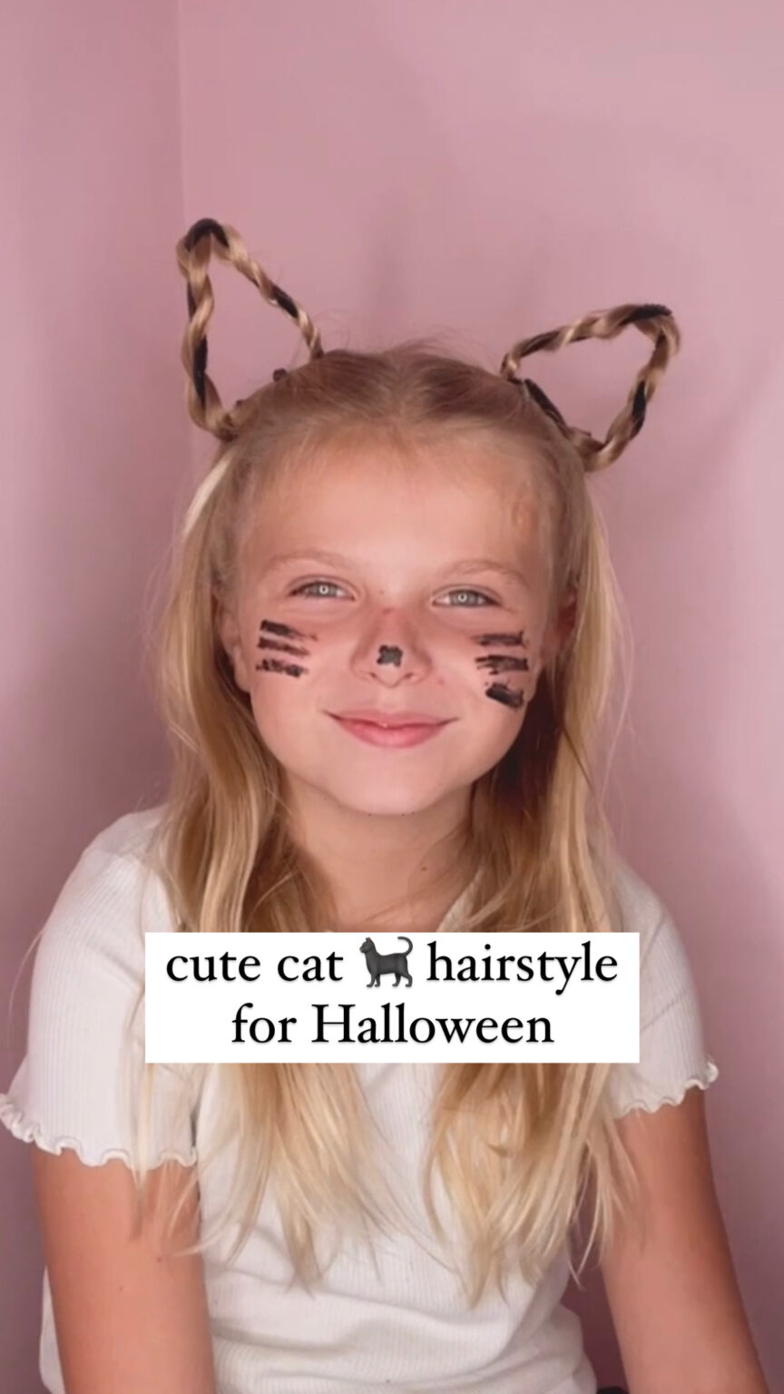 Cute Cat Hairstyle for Halloween - Stylish Life for Moms
