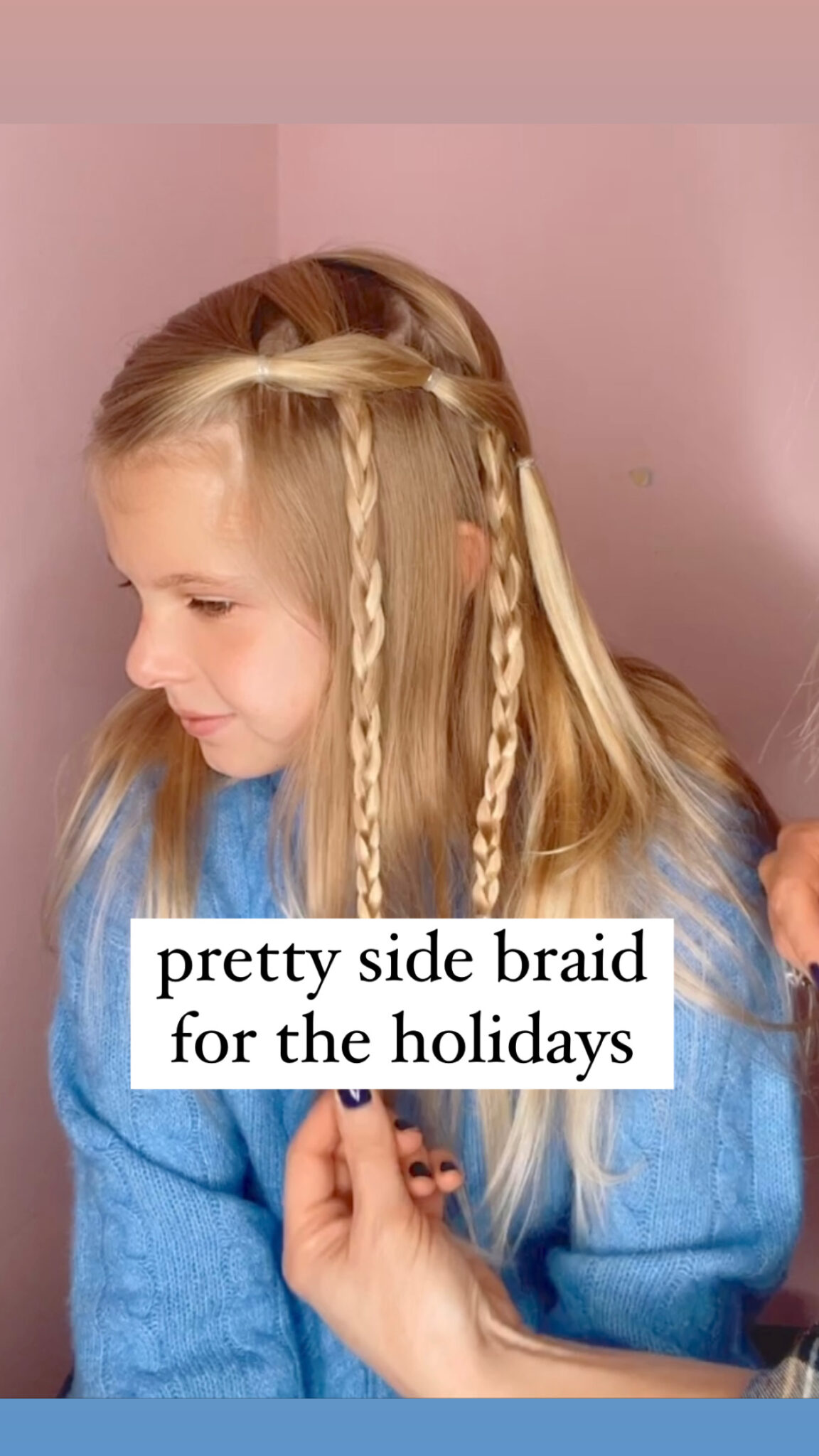 Pretty Side Braid Hairstyle for the Holiday - Stylish Life for Moms