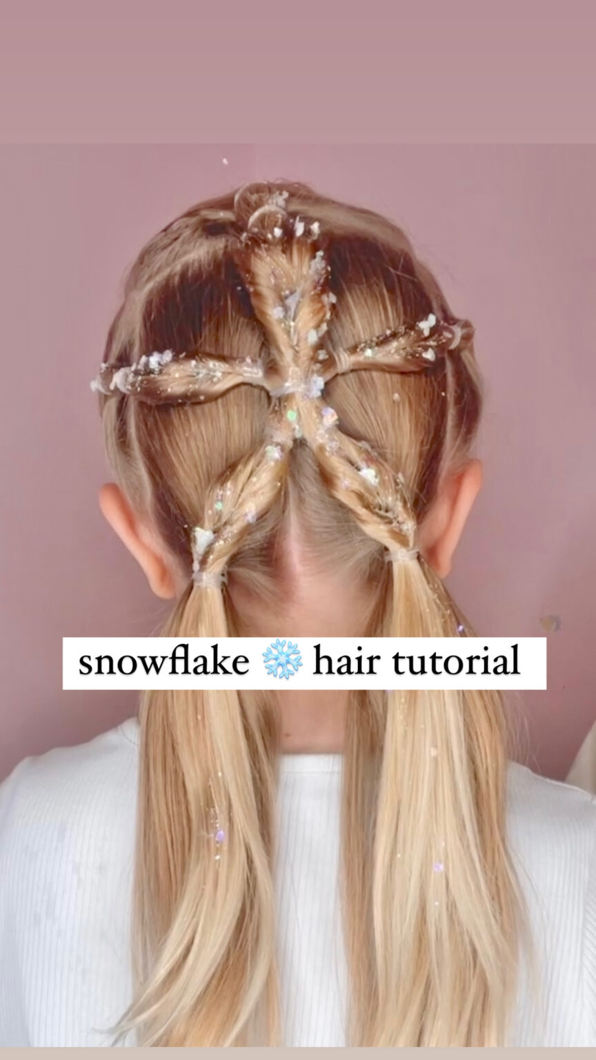 Snowflake Hairstyle for the Winter - Stylish Life for Moms