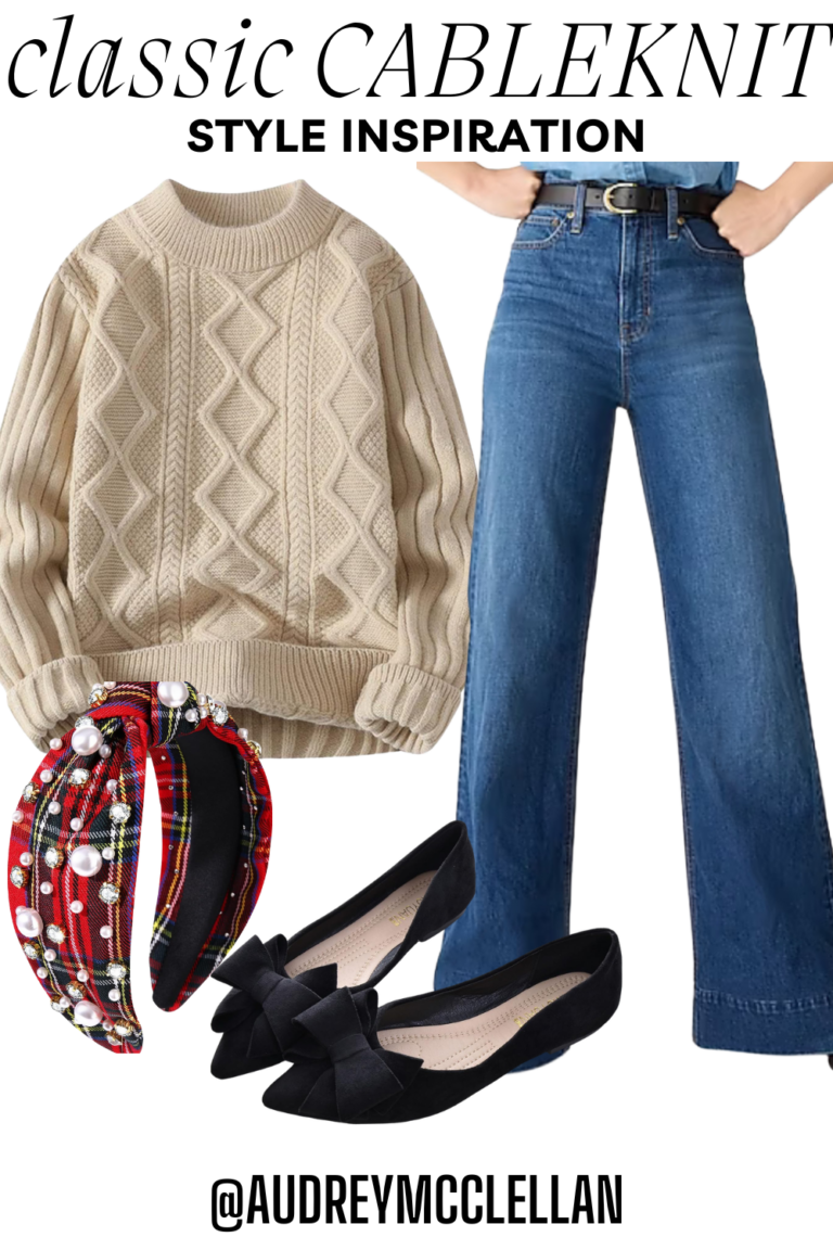 How to Style a Cable-knit Sweater - Stylish Life for Moms