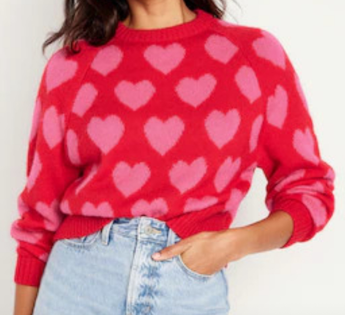 Heart Sweater Style Ideas for Valentine's Day - Stylish Life for Moms