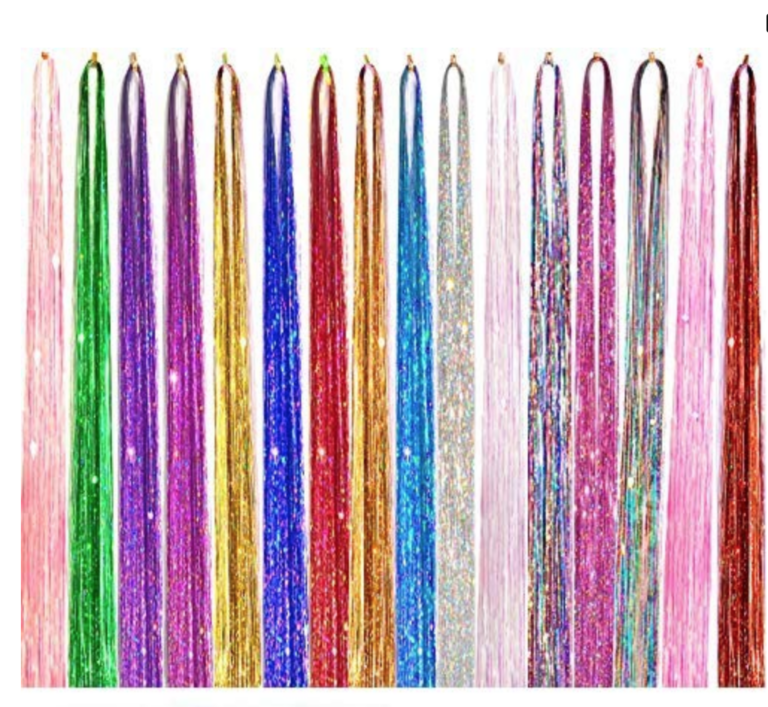 How to Use Hair Tinsel - Stylish Life for Moms