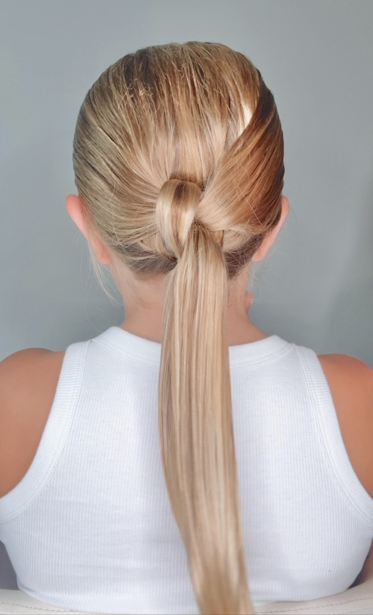 Knotted Ponytail Hairstyle for Long Hair - Stylish Life for Moms