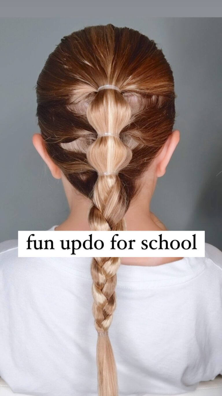 Fun Updo Hairstyle for School - Stylish Life for Moms