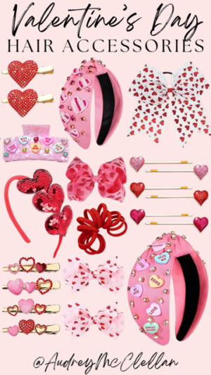 Cute Valentine's Day Hair Accessories - Stylish Life for Moms