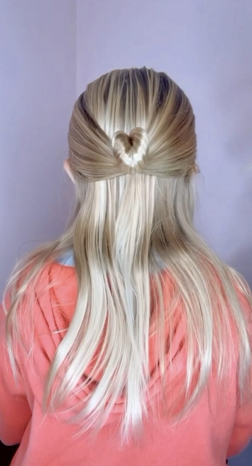 Cute Mini Valentine Heart Braid - Stylish Life for Moms