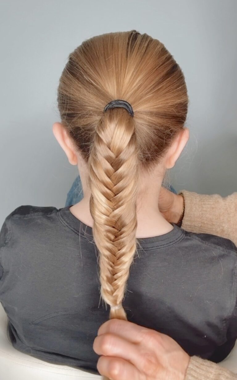Easy Fishtail Braid Hair Tutorial - Stylish Life for Moms